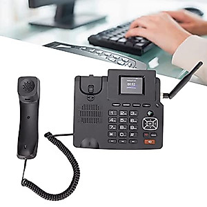 VOIP Phone, 100 240V Multifunction Wireless VoIP Phone Voicemail 2.4 Inch Color Screen for Business for Government Offices (US Plug)
