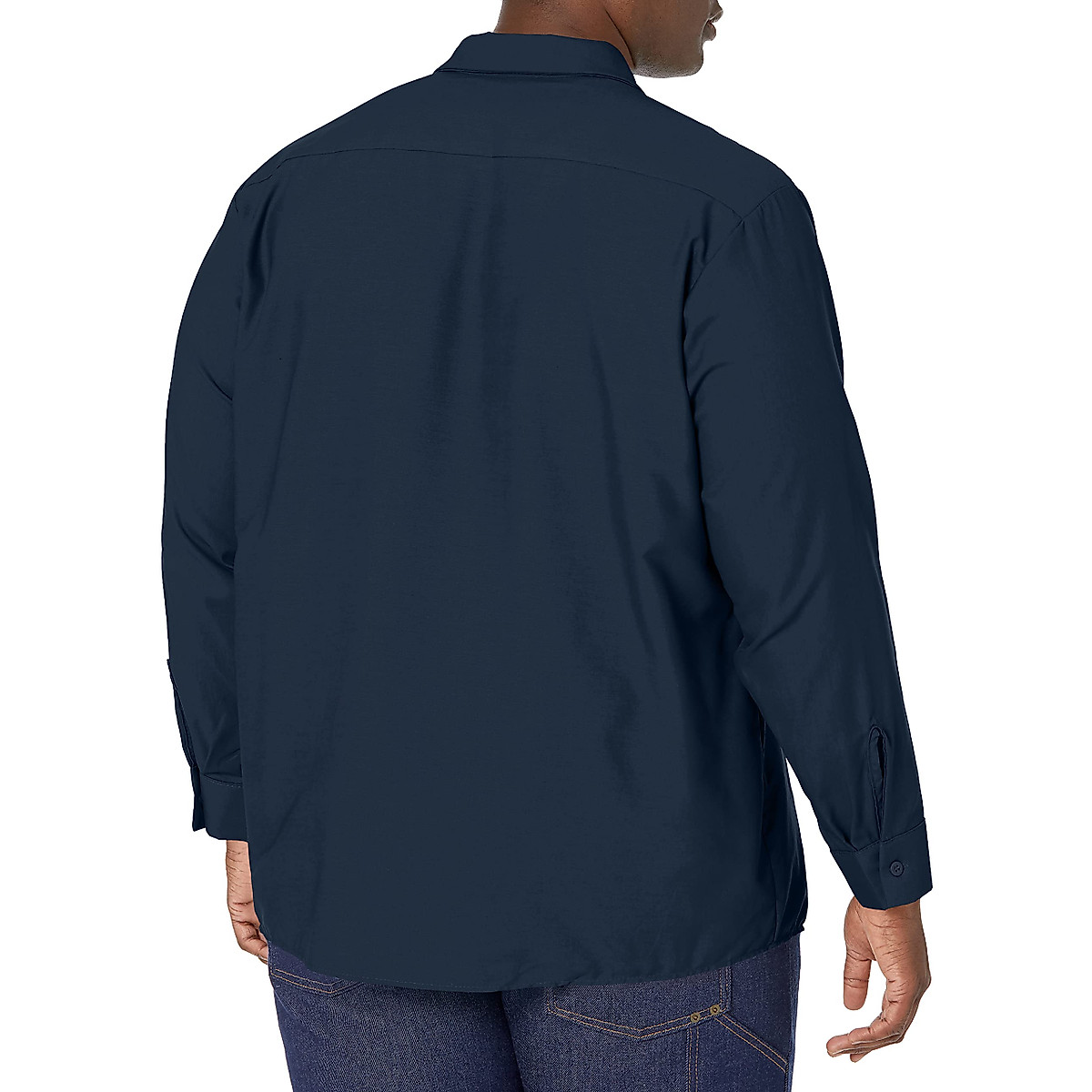 Red Kap Men's Industrial Work Shirt, Regular Fit, Long Sleeve, Navy, X-Large