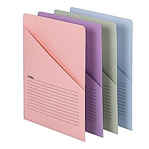 Smead Organized Up Notes Slash File Jacket, Letter Size, Assorted Colors, 12 per Pack (75429)