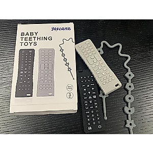 Yoolane Baby Teething Toys 2 Piece Teethers for Babies 3-24 Months Remote Control Silicone Teether for Toddler Infant Boys and Girls Freezer BPA Free Chew Toy Soothe Babies Teething Relief Sore Gums