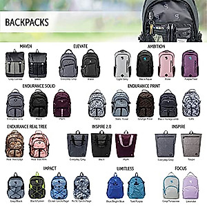 geckobrands Ambition Backpack – School/Work Backpack, Purple/Teal