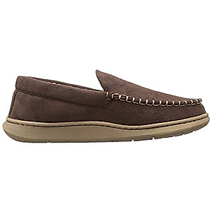 Dockers Men's Premium Ultra-Light Moccasin Slipper with Memory Foam, (Brown, 14)