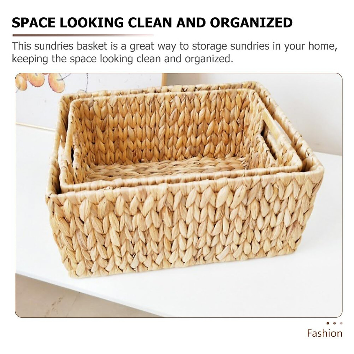 ibasenice Magazine small cabinet magazine storage holder multipurpose wicker table basket bread basket decorative storage basket bread container basket home field Toy finishing basket
