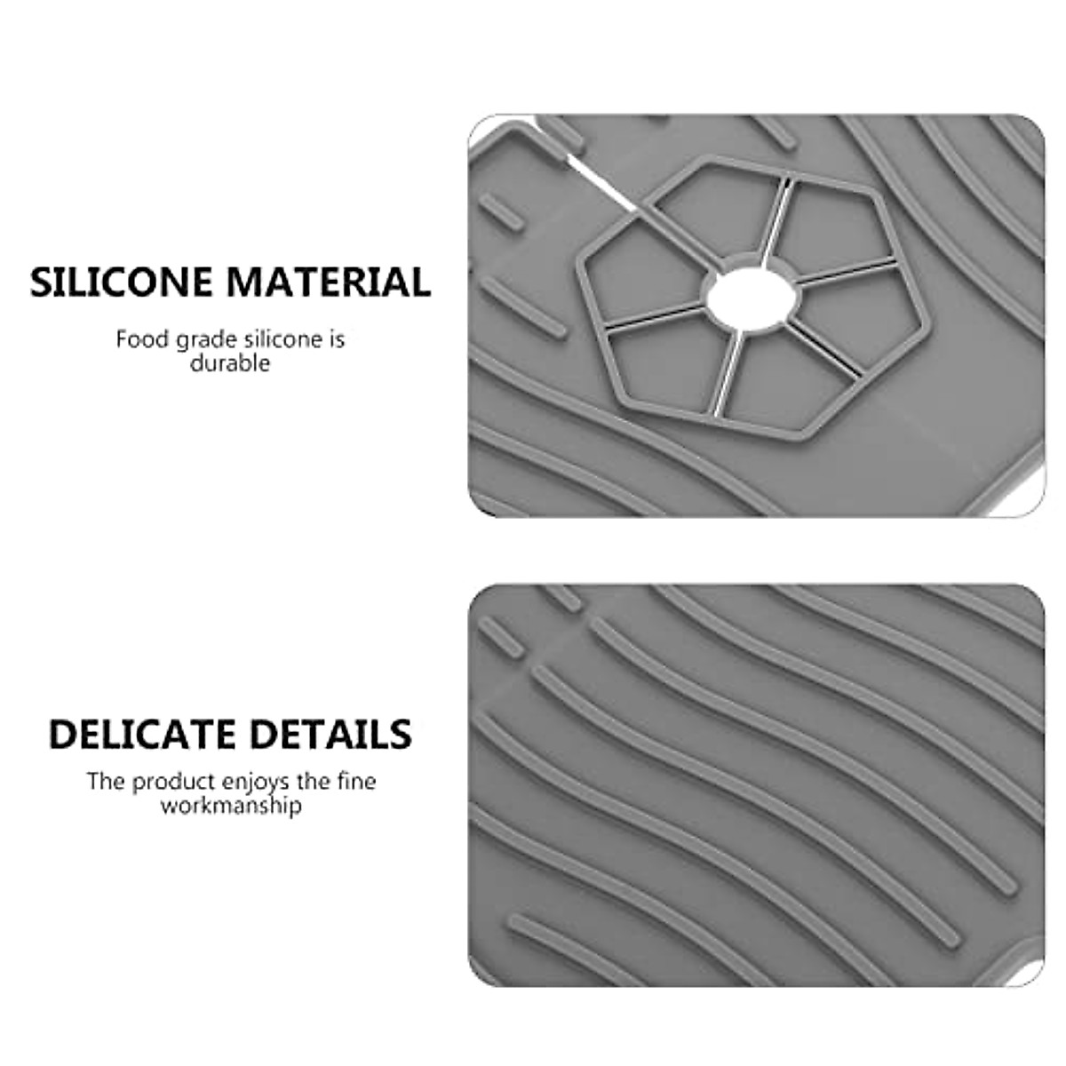 Hemoton 3pcs Faucet Splash Pad Drip Catcher for Sink Faucet Sink Drain Pad Faucet Catcher Kitchen Gadgets Sink Mat Kitchen Accessory Medium and Small Draining Mat