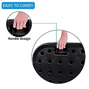 Simple Deluxe 4PCS Cantilever Offset Patio Umbrella Base Square Stands, 176LB Square Shaped Water or 132LB Sand Filled Umbrella Base with U Locking, Black