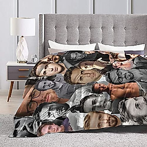 Ryan Gosling Collage Ultra-Soft Micro Fleece Throw Blanket Warm Comfortable Versatile Blanket for Sofa and Travel