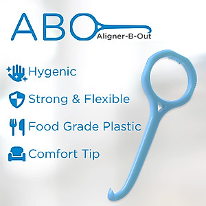 Aligner-B-Out v2 | Badass Blue 4 Pack | Invisalign Remover Tool & Aligner Remover Tool For All Aligners & Removable Retainers | Orthodontist Recommended Invisalign Accessories