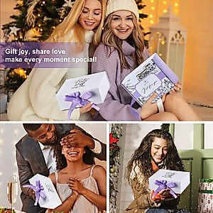 Peacoeye Gifts for Women Spa Lavender Bath Gift Baskets Mothers Day Gifts Relaxing Self Care Gift for Mom Her Sister Wife Auntie Home Bath Kit Care Package Birthday Friendship Gift Ideas