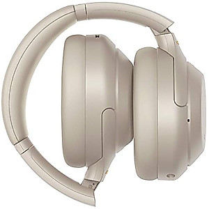 Sony WH1000XM4/S Premium Noise Cancelling Wireless Over-The-Ear Headphones with Built in Microphone Silver Bundle with Deco Gear Premium Hard Case + Pro Audio Headphone Stand + Microfiber Cloth