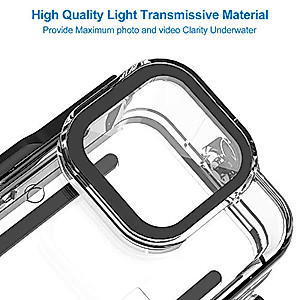 Kuptone Waterproof Case 60M/196FT Underwater Protective Dive Housing Shell with Bracket Mount Accessories for Go Pro 11/10/9 Action Camera