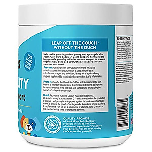 Jack&Pup Glucosamine for Dogs Hip and Joint Supplement (Dogs Up To 39 lbs) Flex-Agility Bark Buddies, Dog Arthritis Supplement, Hip and Joint Supplement Dogs - Dog Joint Chews, Glucosamine Dogs (60ct)