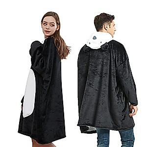 Wearable Blanket Sweater- Mom Birthday Gifts from Daughter, Son,, Thanksgiving, Oversized Soft Sherpa Plush Wearable Hoodie Blankets, Christmas Day Gift for Mom and Dad