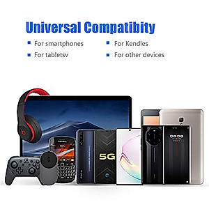 Magnetic Charging Cable (5 Pack 1/3/3/6/10ft),360° Rotating Magnetic Phone Charger Cable with LED Light, 90° Angle Connector, Nylon-Braided Cords (Black)