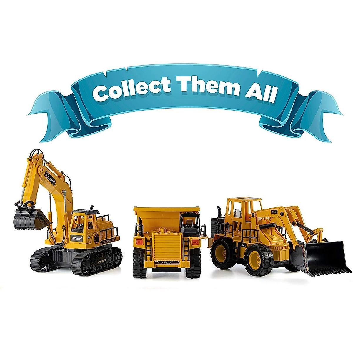 Top Race 7 Channel Full Functional RC Excavator, Battery Powered Electric Remote Control Construction Tractor with Lights and Sound (TR-111), Construction Trucks, RC Construction Vehicles, Big Truck