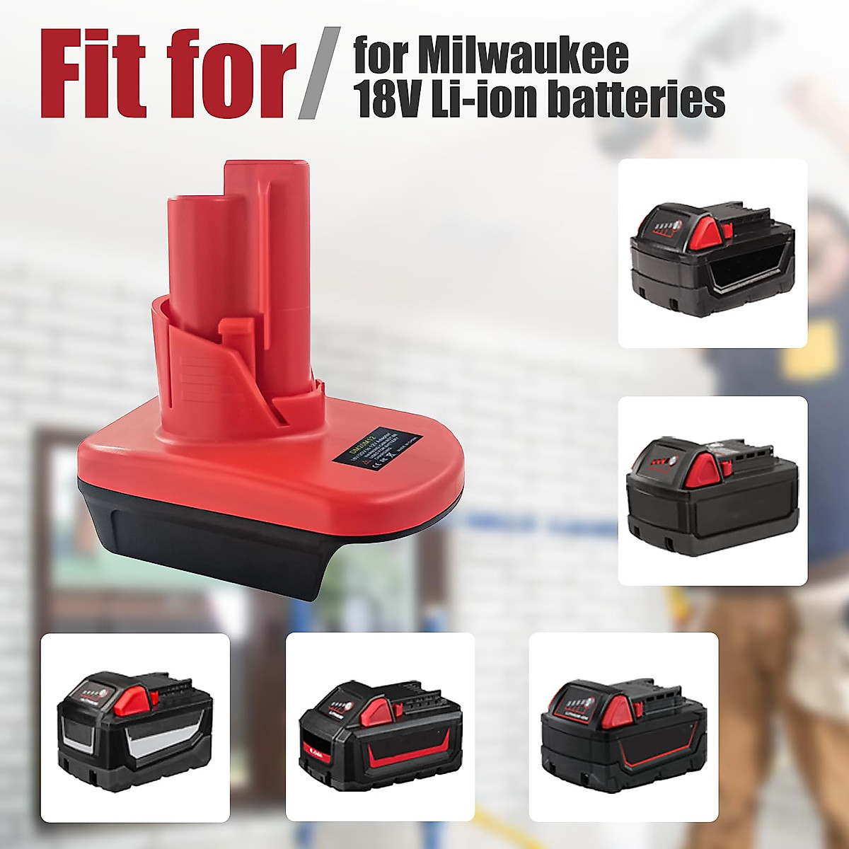 TPDL Battery Adapter for Milwaukee 18V M18 to 12V M12 Tool Use, for Milwaukee 18V Battery Convert to 12V Tools Adapter- ML18M12 Adaptor (Adapter Only)