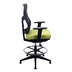TEMPUR-PEDIC Cooling Technology Drafting Stool, Adjustable Height, Green
