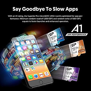 Silicon Power 256GB Micro SD Card U3 SDXC Up to 100MB/s High Speed Memory Card with Adapter for Nintendo-Switch, Cams, Steam Deck and Drones