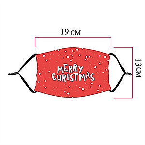 PENATE Wish-You-Merry-Christmas Adult Women and Men Washable Cotton Facemasks Red Mouth C-Over-Ship from U.S.