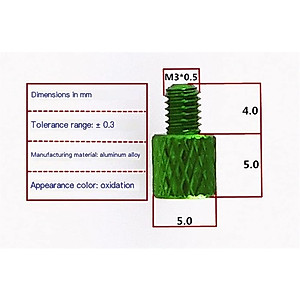 GUSTYT Screw M3*4mm Aluminum Alloy Hand-Twist Free Solid State Drive 2.5 inch Hard Drive sata3 ssd Hard Drive Bracket Fixing Screws (Color : Emerald)