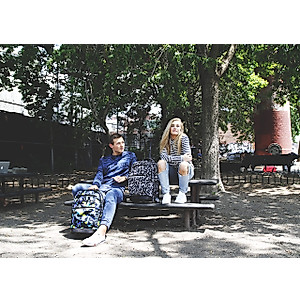 J World New York Sundance Rolling Backpack Girl Boy Roller Bookbag, Houndstooth, 20 Inch