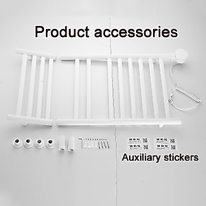 Towel Warmer Rack, 8 Bars Heated Towel Warmer Rack with Intelligent Digital Display,Built-in Smart Timer,104℉-149℉, Wall Mounted Towel Warmer Rack with Top Shelf for Bathroom,White