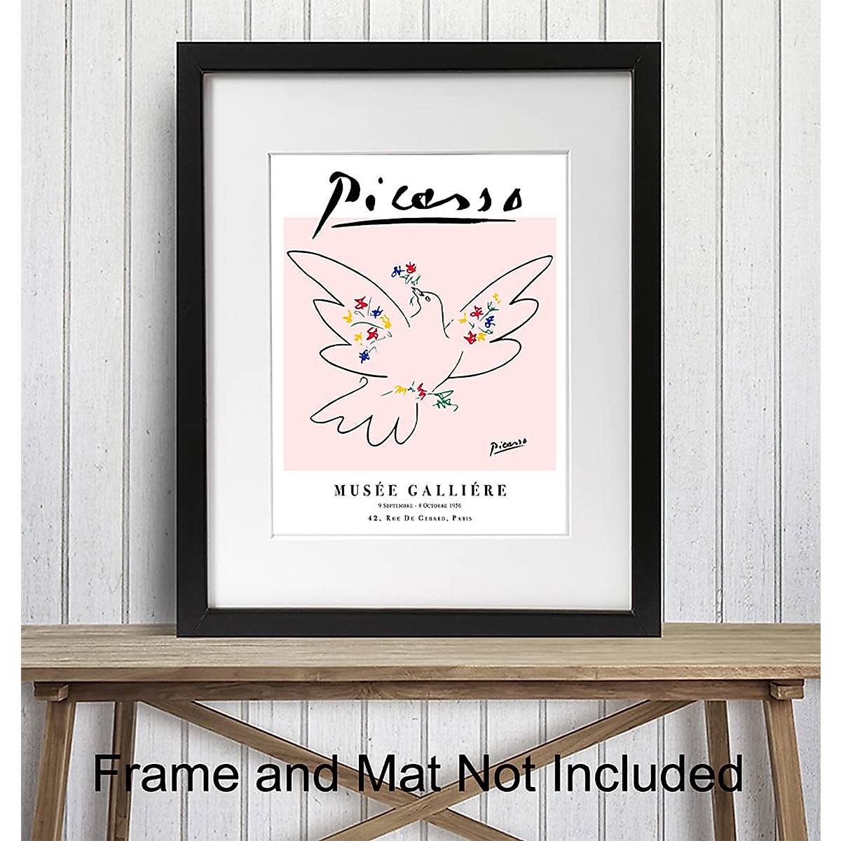 Pablo Picasso Minimalist Wall Art - Abstract Mid Century Modern Gallery Wall Art- Museum Poster - Line Art Wall Decor- Aesthetic Room Decor- Boho Wall Decor- The Impressionists - Dove of Peace