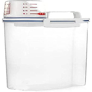 MBETA Cereal Container Storage Bucket,Household Food Container Cereal Storage Box With Airtight Design Measuring Cup Pouring Spout,For Oatmeal,Cereal,Muesli,Noodles,Flour Storage.