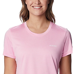 Columbia Women's Hike Short Sleeve Crew, Wild Rose, Large