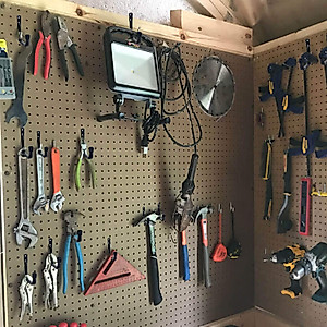 Dreecy J Utility Hooks For Hanging Heavy Duty Garage Storage Utility Hooks For Garage Wall, Color Black, 5 Pack