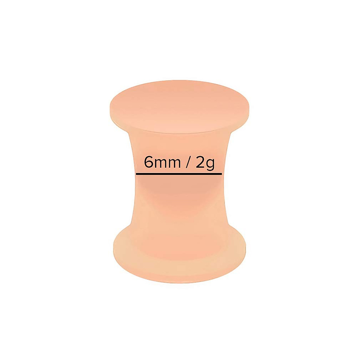 Evonix 3 Pairs 00g Ear Plug Skin White Black Silicone Double Flare Earrings Soft Solid Gauges Ears Plugs Piercing Jewelry