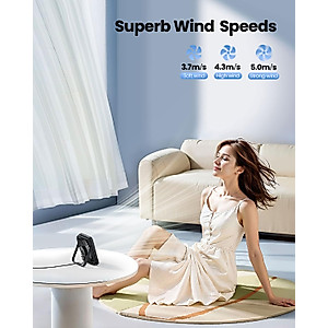 Gaiatop USB Desk Fan, 5 Inch Personal Fan Small Portable Table Fan with 180° Tilt Folding and 3 Speeds, Strong Wind Ultra Quiet Personal Cooling Fan For Office Home Bedroom Desktop Travel