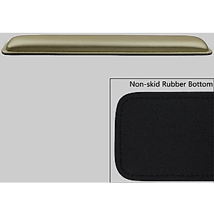 Keyboard Wrist Rest Pad,Soft PU Leather Wrist Support with Interior Soft Cushion Foam for Office/Computer/Laptops/Keyboard,Easy Typing & Pain Relief,16.5" Gold