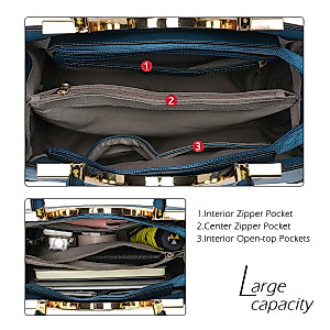 LJOSEIND Women’s Handbags Designer Purses Satchel Totes Structured Shoulder Bags