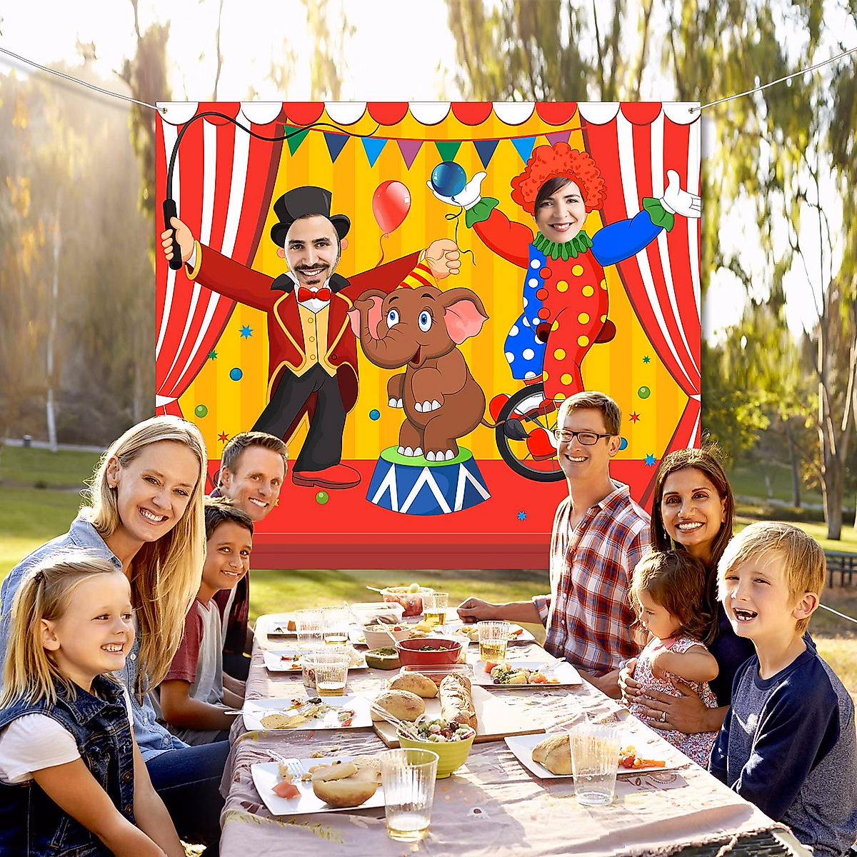 Blulu Carnival Backdrops for Party Circus Decorations 59 x 51 Inch Carnival Photo Door Banner Circus Theme Carnival Banner Carnival Photo Props Large Backdrop for Carnival Decorations Games Supplies
