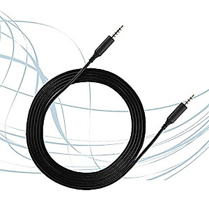 Zopsc Head-Mounted Gaming Headset Cable Male to Male with 3.5mm Gold-Plated Plug, Suitable for Logitech Astro A10 A40 A30 A50