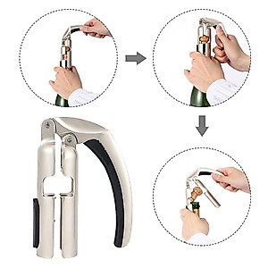 Champagne Bottle Opener Sparkling Wine Cork Puller, Bar Jar Cork Puller Kitchen Champagne Corkscrew for Sparkling Wine Bottle Opener, Wine Cork Puller