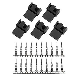 Maxmoral 5PCS PWM Plastic Shell Computer Case Cooling Fan Male Plug Interface 4-pin PC Fan Connector Kit