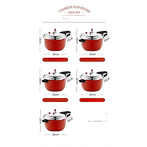 ADAGRO Double Happiness Pressure Cooker 304 Stainless Steel Household Gas Induction Cooker Universal Mini Explosion-Proof Pressure Cooker Sapphire Blue