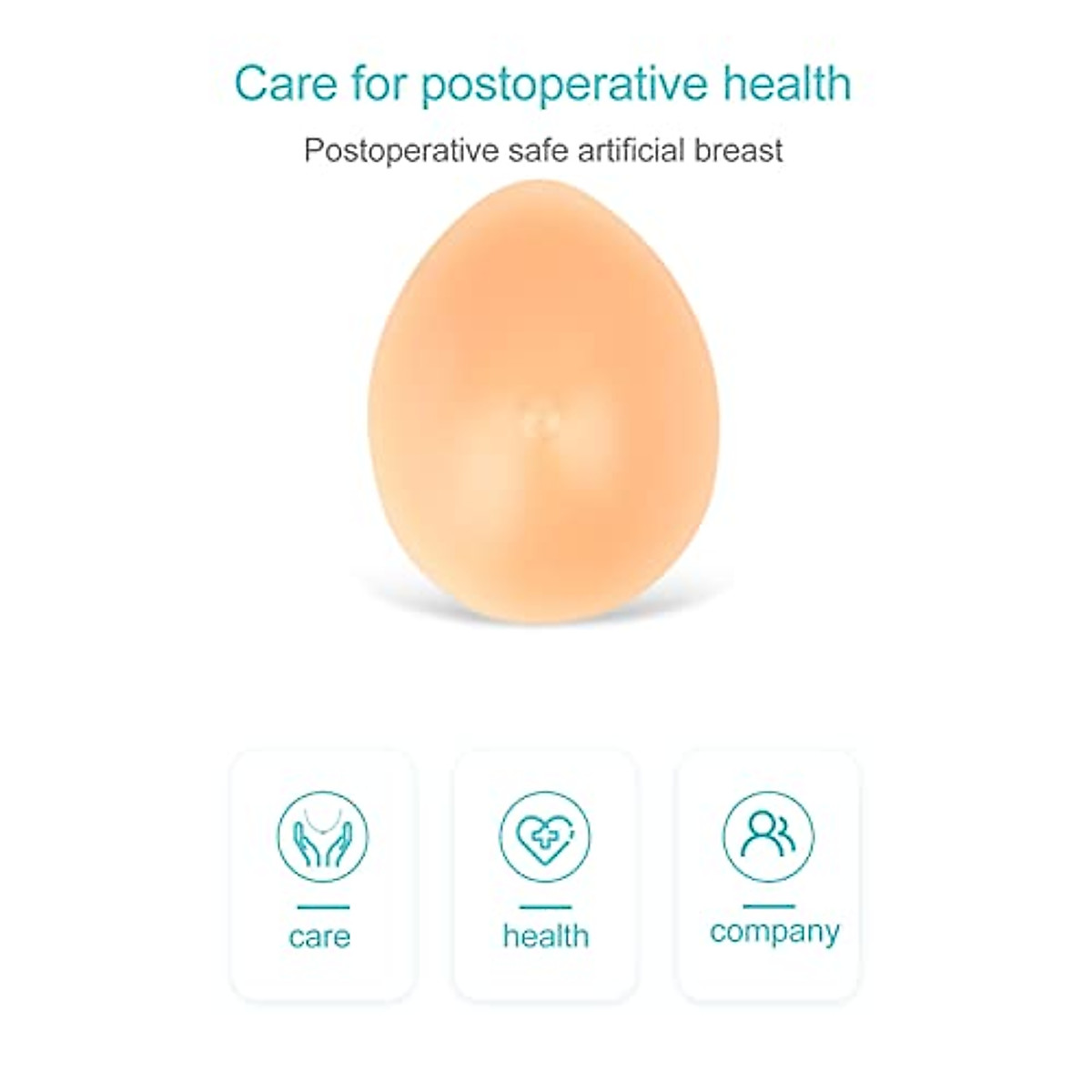 Silicone Breast Form, Mastectomy Prosthesis Concave Bra Enhancer Inserts Crossdress Transvestite Prosthetic Cancer Support Teardrop Shape Pad for Women Fake Boobs Cosplay Transgender Crossdressers