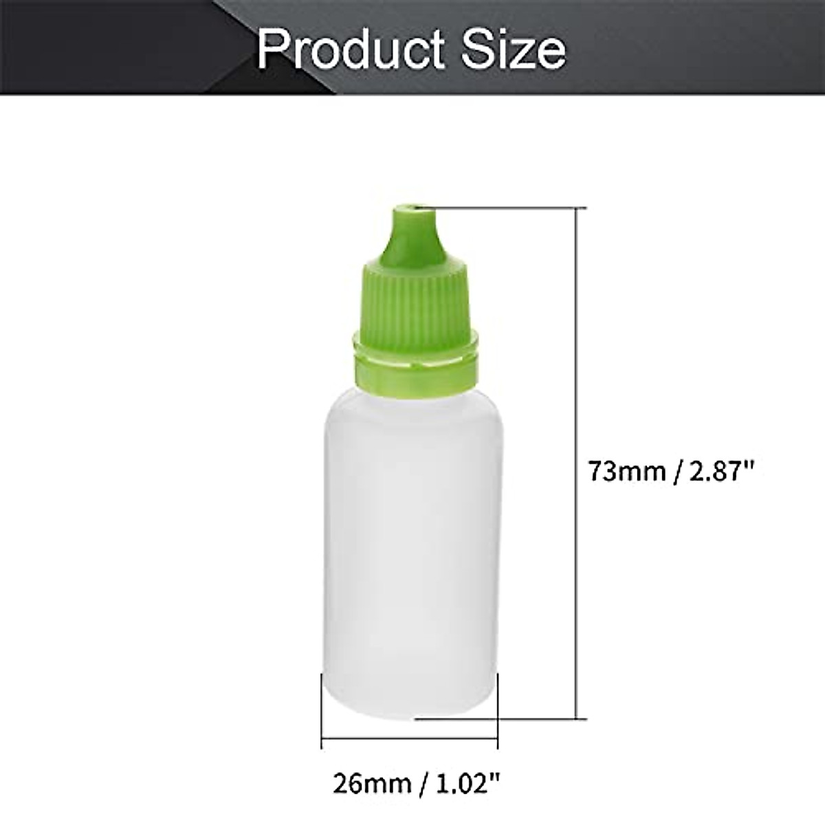 Othmro 10Pcs 0.7oz PE Plastic Bottles Lab Eye Dropper Bottles 20ml Squeezable Eye Liquid Dropper Bottles Small Mouth Drop Bottles Liquid Sample Seal Storage Bottles with Green Cap for Travel Kitchen