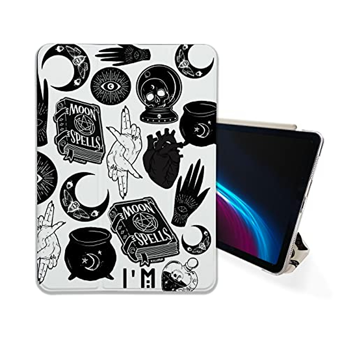 Witch Mystical Witchcraft case Compatible with iPad Mini Air Pro 7.9 8.3 9.7 10.2 10.9 11 12.9 inch Pattern Cover New 2022 2021 Trifold Stand 3 4 5 6 7 8 9 Generation 607 (12.9 Pro 3/4/5 gen)