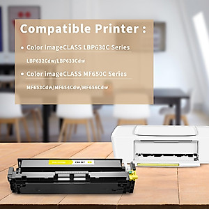 XJI 067 LBP632Cdw MF656Cdw Compatible Toner Cartridges Replacement for Canon 067 067H, for Color imageCLASS LBP633Cdw MF653Cdw Laser Printer Ink(4 Pack, Black Cyan Magenta Yellow)