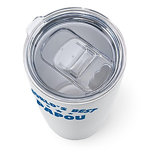 CafePress World's Best Greek Papou Stainless Steel Travel Mu Stainless Steel Travel Mug, Insulated 20 oz. Coffee Tumbler