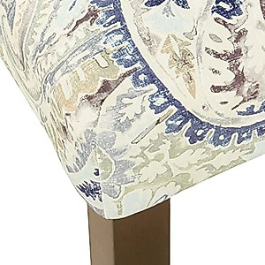 HomePop Parsons Classic Dining Room Tables and Chairs, Pack of 2, Blue Velvet