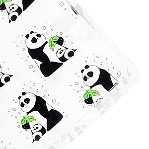 QTECLOR Newborn Receiving Blanket Headband Set - Unisex Soft Baby Swaddle Girl Boy Gifts (Blanket-Panda)