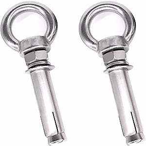 Expansion Screw, Stainless Steel Expansion Bolts, Screws, Screws, M6 Expansion Bolt - Expansion Screw Eye Bolt Anchor Bolts Concrete Screws Stainless Steel, Silver, M6x120-2pcs (Color : Silver)