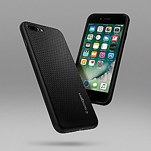 Spigen Liquid Air Armor Designed for iPhone 8 Plus Case (2017) / Designed for iPhone 7 Plus Case (2016) - Black