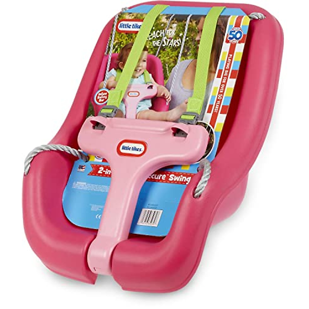 Little Tikes -2-in-1 Snug 'n Secure Swing 4pk-Magenta, 650727M