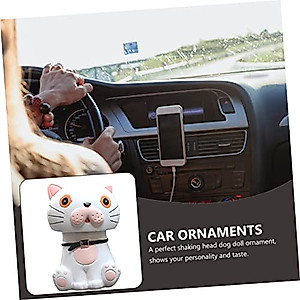 Levemolo Bobble Head Cat Ornament Car Decoration Spring Decor Decoration for Home Spring Base Dancing Toy Bobblehead Kitten Cat Bobbleheads Dashboard Figurine Kitten Adorn Resin Cat Crafts