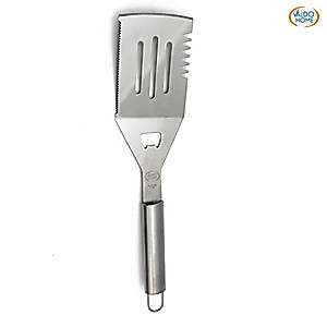 New Stainless Steel BBQ Grill Tools Set - 5 Piece Grilling Tool Accessories Barbecue Kit W/Carry Bag and Silicone BBQ Mat